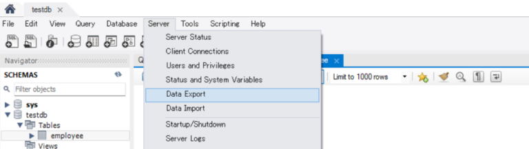 MySQL Workbenchでエクスポート・インポートする方法 | trelab